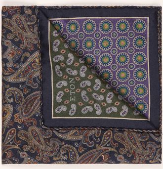 Eton Einstecktuch Aus Seide blau
