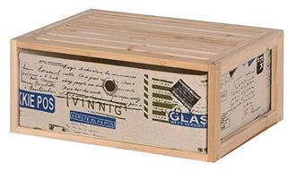 Kit Closet Rechteckiger Beistelltisch aus Holz, Serie Wood, 10 Stück