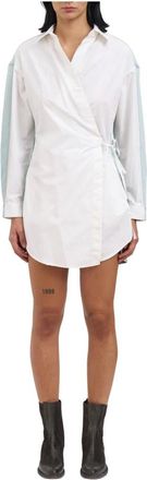 Diesel Femme, Robes, Blanc, Taille: 34 FR D-elphi-den Wrap Shirt Dress