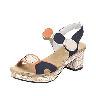 Rieker Femme 63876 Sandale, Multicolore, 40 EU