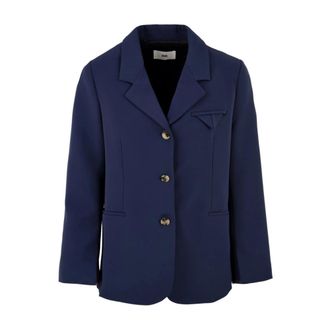 SOLOTRE Klassische Jacke - - Jackets - Damen - Blau - 2XL