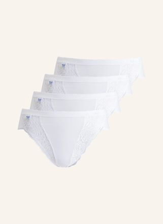 sloggi 4er-Pack Slips Chic weiss