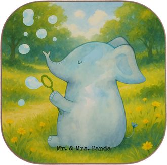Mr. & Mrs. Panda Coaster Elefant Seifenblasen Design - Geschenk, Untersetzer Gläser, für, Rüsseltier, gläseruntersetzer, Tassenuntersetzer, Elefanten, Lustige Sprüche,