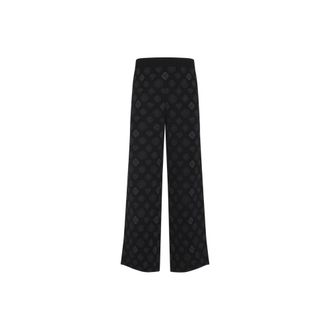 Casablanca Homme, Pantalons, Noir, Taille: L Printed Silk Pajama Pants