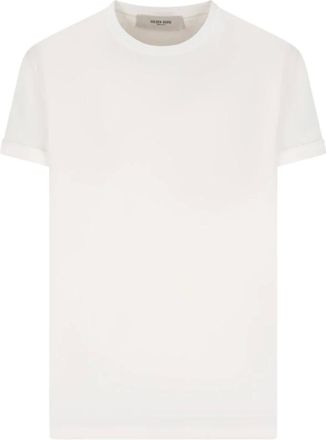Golden Goose Homme, Tops, Blanc, Taille: 2XL T-Shirt Regular Jersey de Coton D&eacute;lav&eacute;