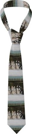Generic Cravate Homme Chien De Tra&icirc;neau Husky Sib&eacute;rien Alaskan Classique Tie R&eacute;glable Cravates Homme Pour Travail Remise De Dipl&ocirc;me Mariage