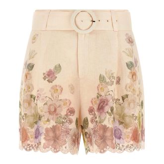 Twinset Femme, Shorts, Multicolore, Taille: 36 FR Linen Shorts