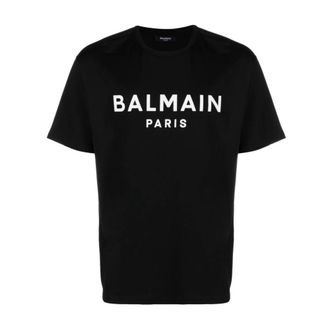Balmain Klassisches Schwarz/Wei&szlig; T-Shirt - - Tops - Herren - Schwarzk - 3XL