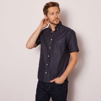 Eden Park Chemisette Gris Fonc&eacute; Unie En Coton Old Ref Pp