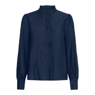 Ichi Ichi - Ihkarlani SH Bluser 20121887 - Femme - Blouses et Chemises - Bleu - Taille: 40 FR