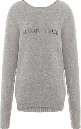 Alberta Ferretti Pull Col Rond - Gris