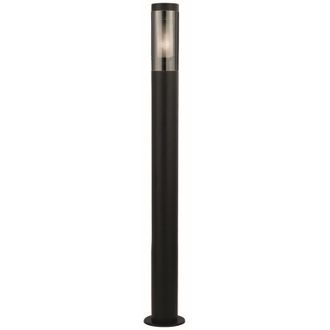 Searchlight Searchlight - Au&szlig;enleuchte Stehleuchte Pollerlampe E27 Hof Edelstahl schwarz rauch h 90 cm
