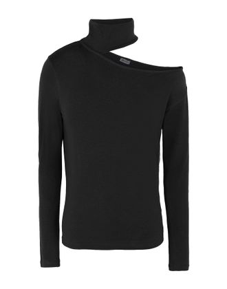 8 by YOOX VISCOSE CUT-OUT L/SLEEVE TOP