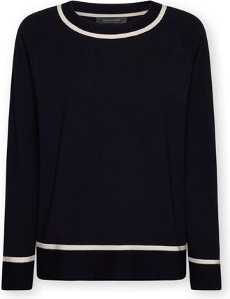 Elena Miro Femme, Pulls, Bleu, Taille: 42 FR Jersey ray&eacute; en viscose m&eacute;lang&eacute;e