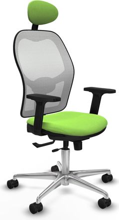 Piqueras y Crespo Schreibtischstuhl mit 2D-Armen, h&ouml;henverstellbare Lendenwirbelst&uuml;tze und festes Kopfteil, ausgestattet mit Syncro/Traslack und eingespritztem Schaumst