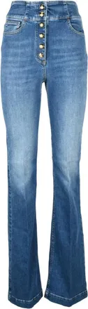 Elisabetta Franchi Femme, Jeans, Bleu, Taille: W30 Jean &Eacute;l&eacute;gant en M&eacute;lange de Coton