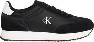 Calvin Klein Baskets Femme Laceup en Cuir, Noir (Black/Bright White), 41