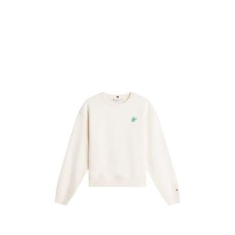 Tommy Hilfiger Sweat droit &agrave; broderie en coton m&eacute;lang&eacute;