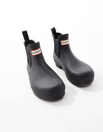 Hunter Original - Unisex-Chelsea-Gummistiefel in Schwarz