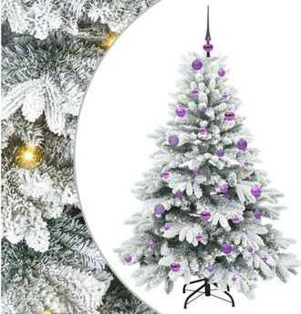 vidaXL K&uuml;nstlicher Weihnachtsbaum mit 150 LEDs Gr&uuml;n 150 cm PE und PVC vidaXL