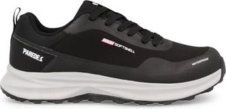 Paredes Baskets de sport, mati&egrave;re synth&eacute;tique et tissu, fermeture &agrave; lacets, semelle en caoutchouc avec crampons pour femme, Noir, 41 EU