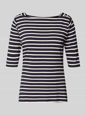 Comma T-Shirt mit U-Boot-Ausschnitt