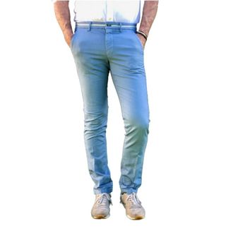 Mason's Baumwoll-Slim-Fit-Hose mit Satinbund - - Trousers - Herren - Blau - S