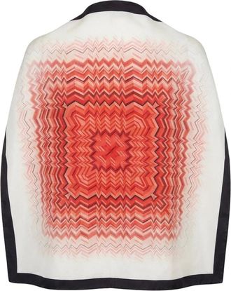 Missoni Femme, Accessoires, Multicolore, Taille: ONE Size Foulard en soie &agrave; imprim&eacute; macro zigzag