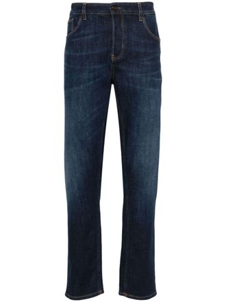 Pantaloni Torino jean slim &agrave; effet d&eacute;lav&eacute; - Bleu