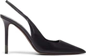 Brunello Cucinelli Femme, Chaussures, Noir, Taille: 39 1/2 EU Nappa Heels