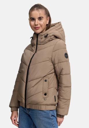 Marikoo Winterjacke MARIKOO Nayanaa, Damen, Gr. L, grau (taupe grau), Obermaterial: 100% Polyester, Innenseite: 100% Polyester, Jacken Winterjacke, mit abnehm