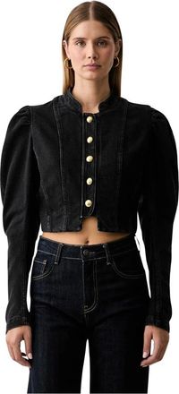 Twinset Femme, Vestes, Noir, Taille: 38 FR Veste en jean courte