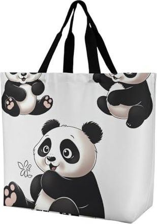 Generic Panda Joueur Sac A Main Femme Imperm&eacute;able Sacs R&eacute;utilisable Sac Fourre Tout Pour Quotidienne Plage Voyage