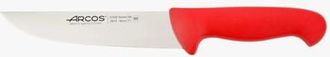 Arcos Fleischermesser aus Nitrum Edelstahl - Ideal f&uuml;r Fleisch - Ergonomischer Griff aus Polypropylen, f&uuml;r Langanhaltenden und Schweren Gebrauch - Rot, Seri