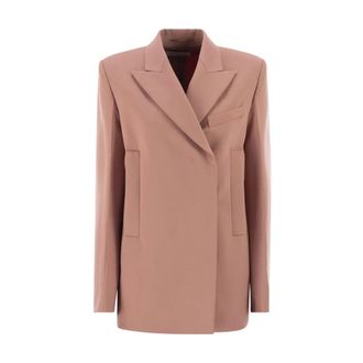 Sportmax Stretch Wollgabardine Blazer - - Jackets - Damen - Rosa - 2XS