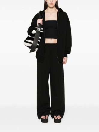 Wardrobe.NYC Ribbed Knit Joggers - Black