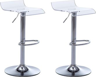 Vente-Unique 2 St&Aring;ck Barhocker, Acryl, transparent