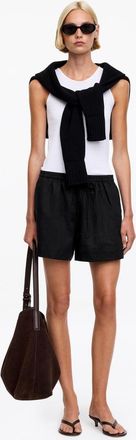 Arket Leinenshorts Mit Kordelzug -Schwarz