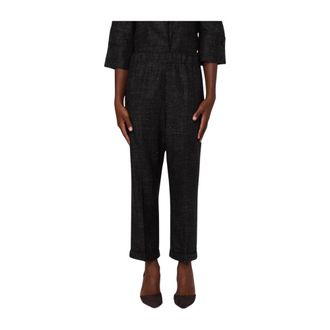 Liviana Conti Cropped Hosen - - Trousers - Damen - Schwarzk - M