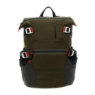 Piquadro Umweltfreundlicher Gr&uuml;ner Polyester-Rucksack - - Bags - Herren - Gr&uuml;n - ONE SIZE