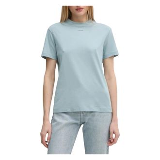 Calvin Klein Nano Logo Regular T-shirt - - Tops - Damen - Blau - XS