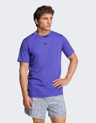 adidas D4t primelift 3 stripes T-Shirt in pure purple-Lila