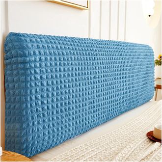 Generic Hochdehnbarer Kopfteilbezug Jacquard-Muster, Weicher Elastischer Staubdichter Kopfteil-Schutzbezug, Waschbarer Dekorativer Kopfteilbezug Schlafzimmer 