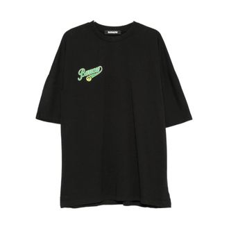 Barrow Logo Print T-Shirt - - Tops - Herren - Schwarzk - XL