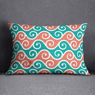 Questo Casa Dekorativer Kissenbezug, Kissenbezug, Heimdekoration, für Sofa, Café, Größe: 35 x 50 cm, entworfen und hergestellt in der Türkiye