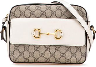 Gucci Hobo Bags - Small GG Supreme Horsebit 1955 Crossbody - Gr. unisize - in Braun - f&uuml;r Damen