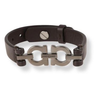 Ferragamo Double Gancini Armband - - Accessories - Herren - Braun - ONE SIZE