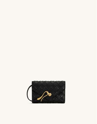 JW PEI Celeste porte-cartes portefeuille en tissage noir