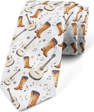 Generic Cravate Homme Brun Blanc Classique Tie Fine Cravates Homme Pour Accessoires Remise De Dipl&ocirc;me &Eacute;v&eacute;nements