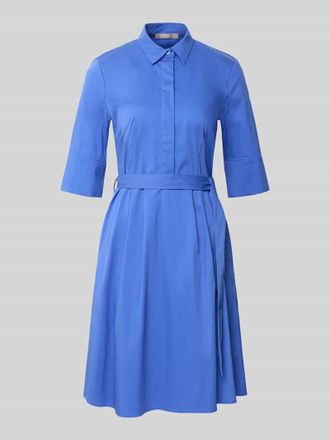 Christian Berg Knielanges Hemdblusenkleid mit Bindeg&uuml;rtel
